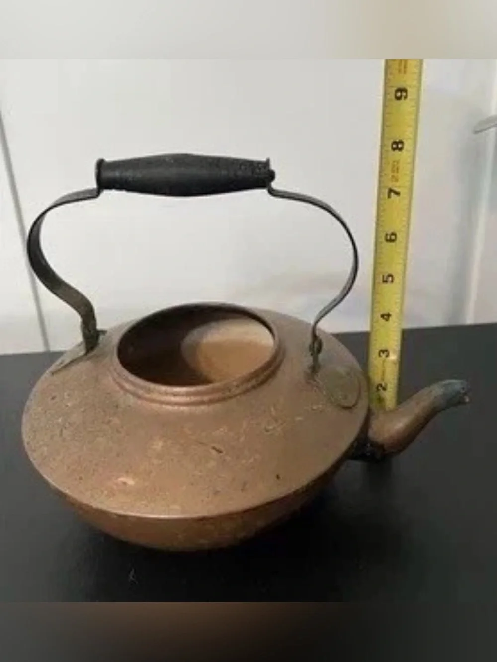 Portugal | Kitchen | Vtg Copper Tea Kettle With Wooden Handle Made In ...